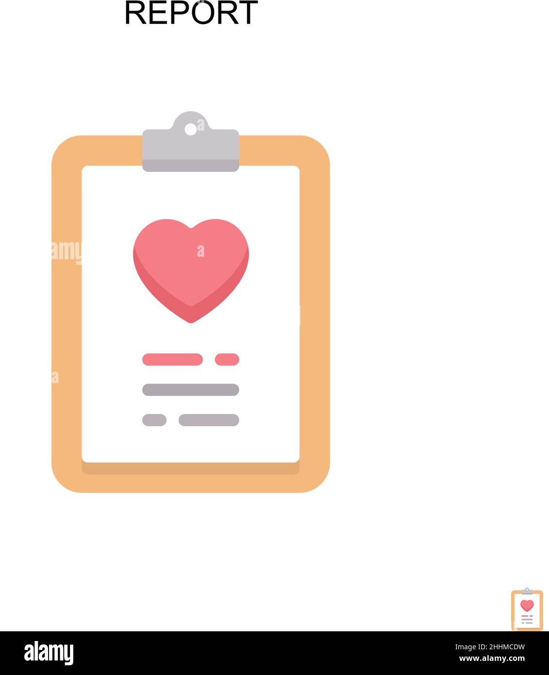 Report Simple vector icon.Perfect color modern pictogram on editable ...