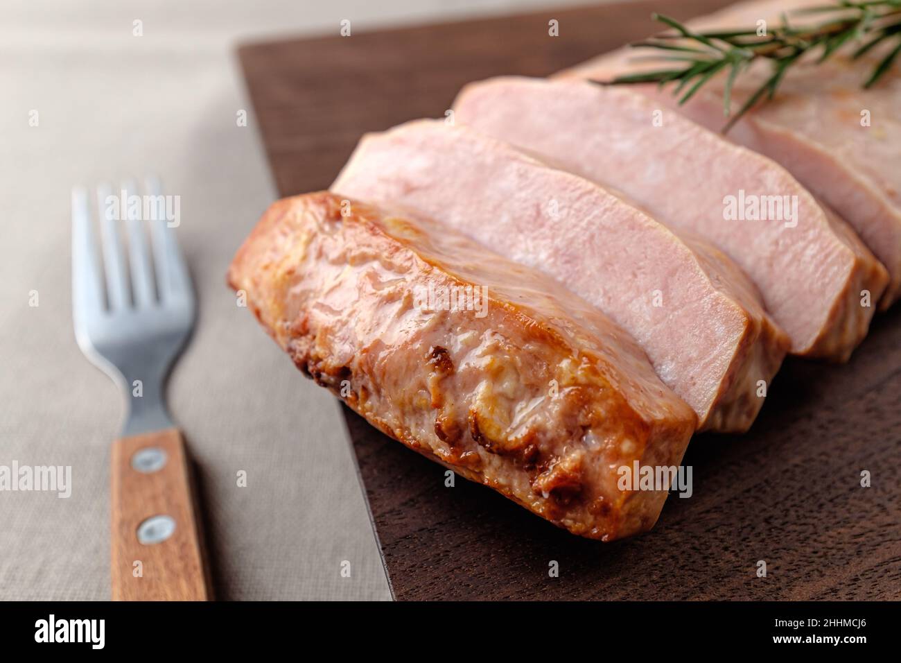 Fragrant, oily and thick ham Stock Photo - Alamy