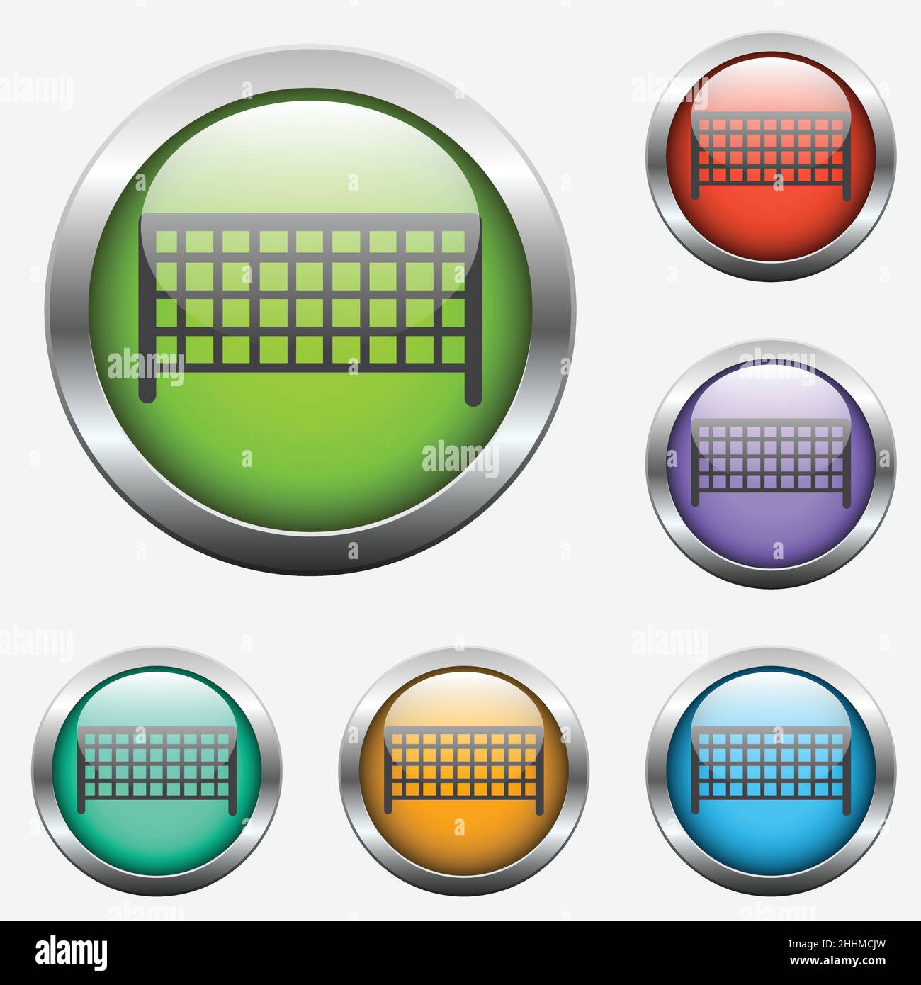 Ball on soccer goalpost Stock Vector Images - Alamy