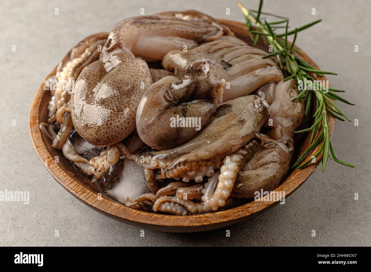Webfoot octopus resembling uncooked trimmed octopus Stock Photo - Alamy