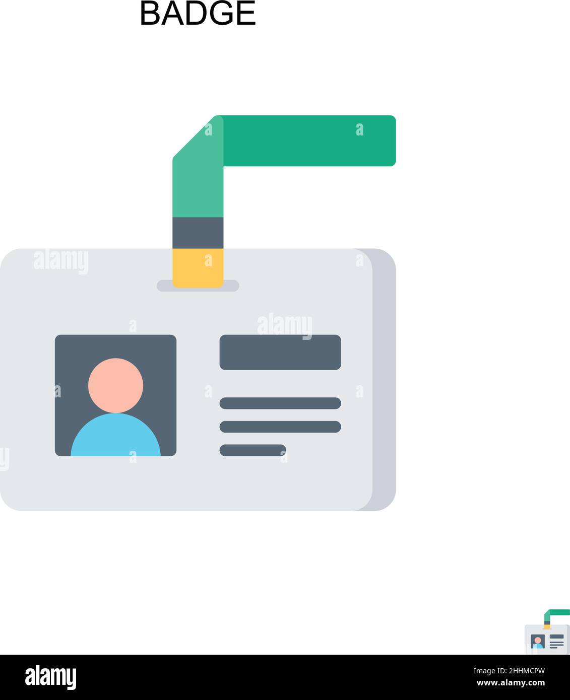 Badge Simple vector icon.Perfect color modern pictogram on editable ...