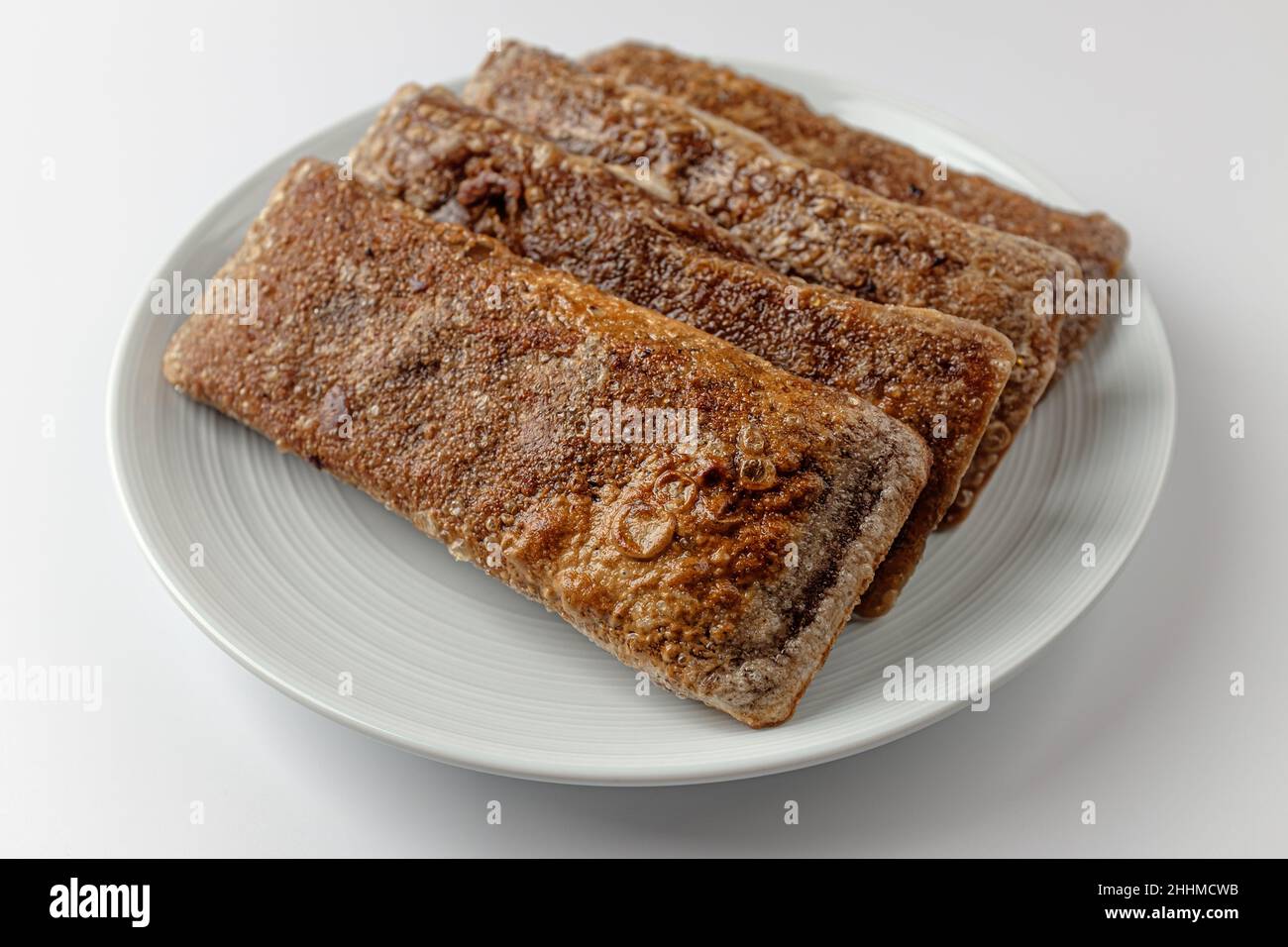Buckwheat pancake on a white background Stock Photo - Alamy