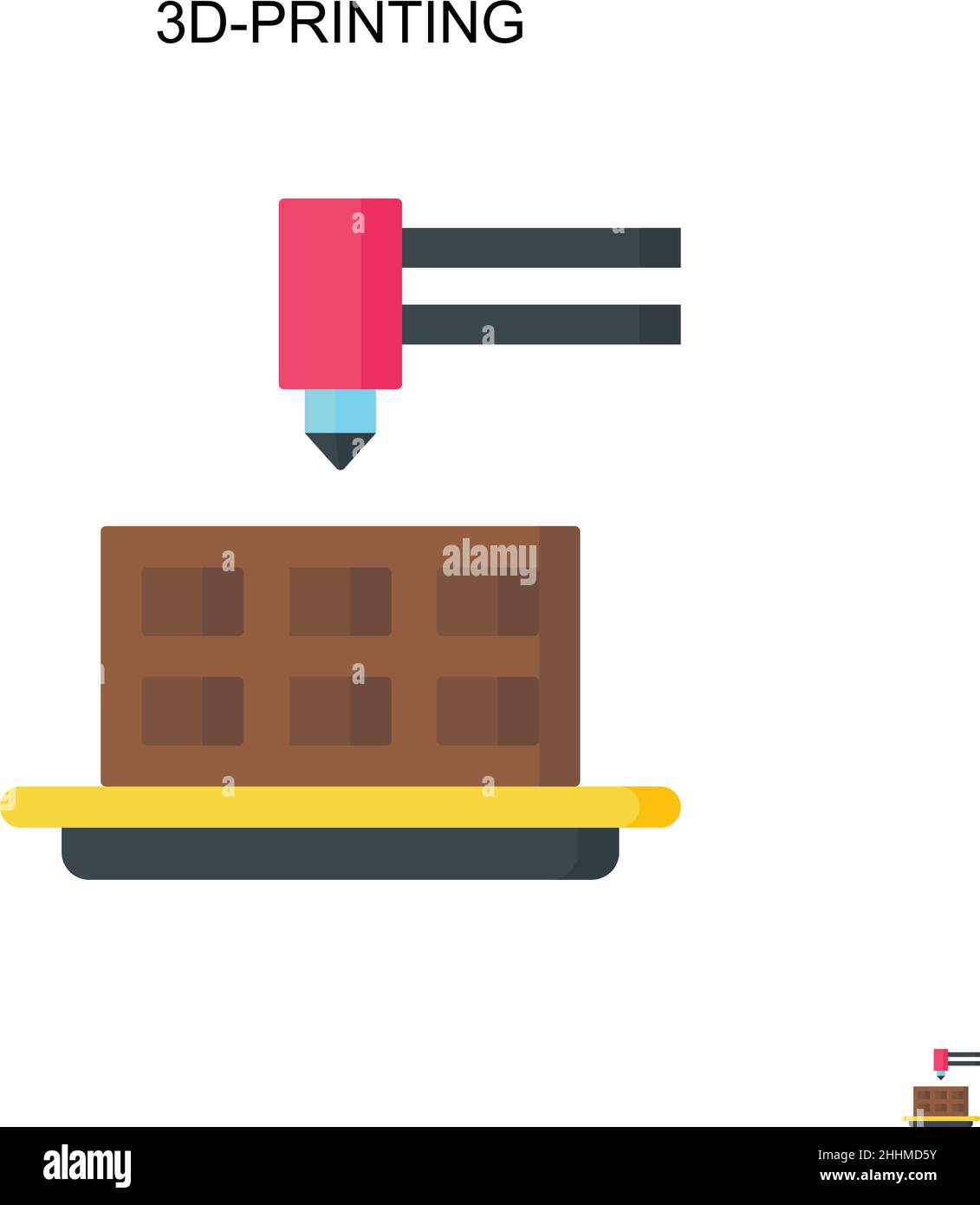 3d-printing Simple vector icon.Perfect color modern pictogram on ...