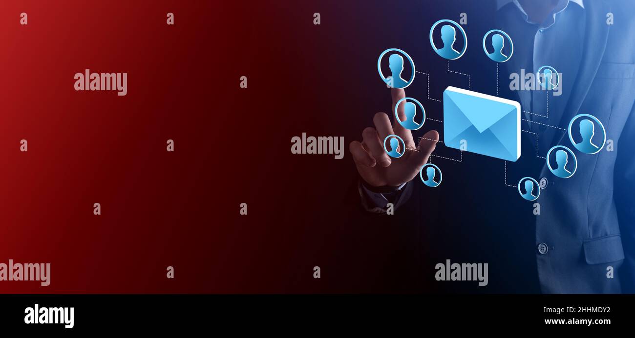 Email and user icon,sign,symbol marketing or newsletter concept ...