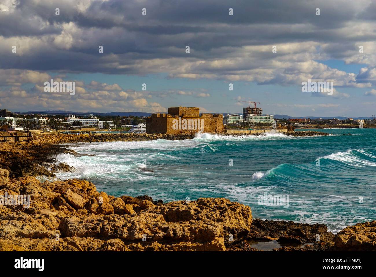 The old castle at the town of Paphos, Pafos, Cyprus, Eastern ...