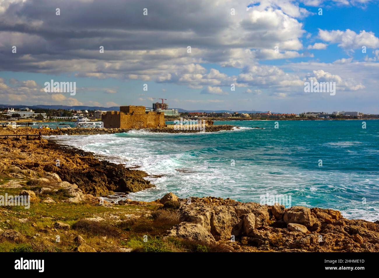 The old castle at the town of Paphos, Pafos, Cyprus, Eastern ...