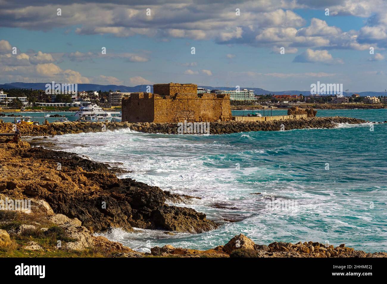 The old castle at the town of Paphos, Pafos, Cyprus, Eastern ...