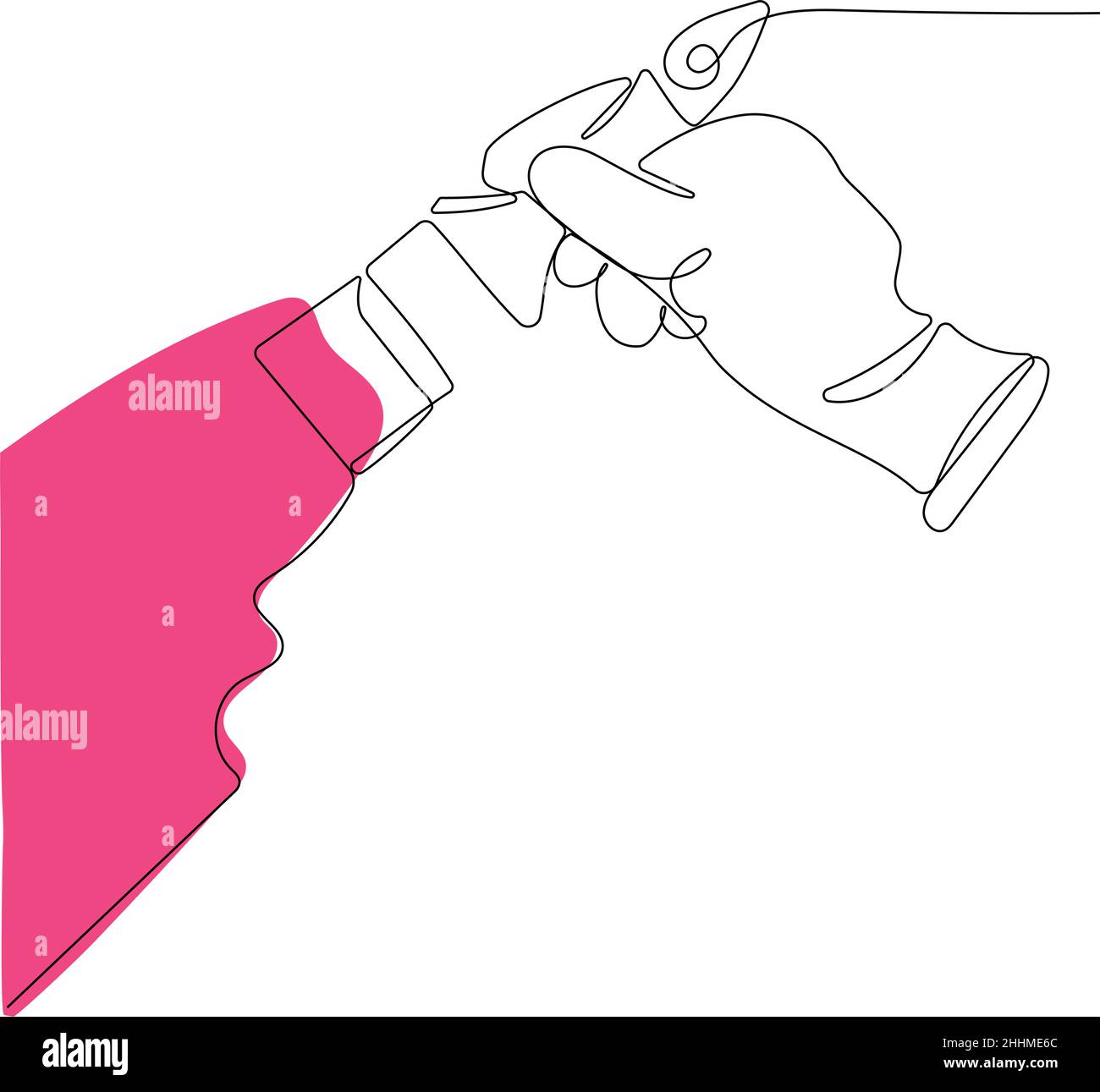 Human hand holds paint brushes with paint Stock Vector Image & Art - Alamy