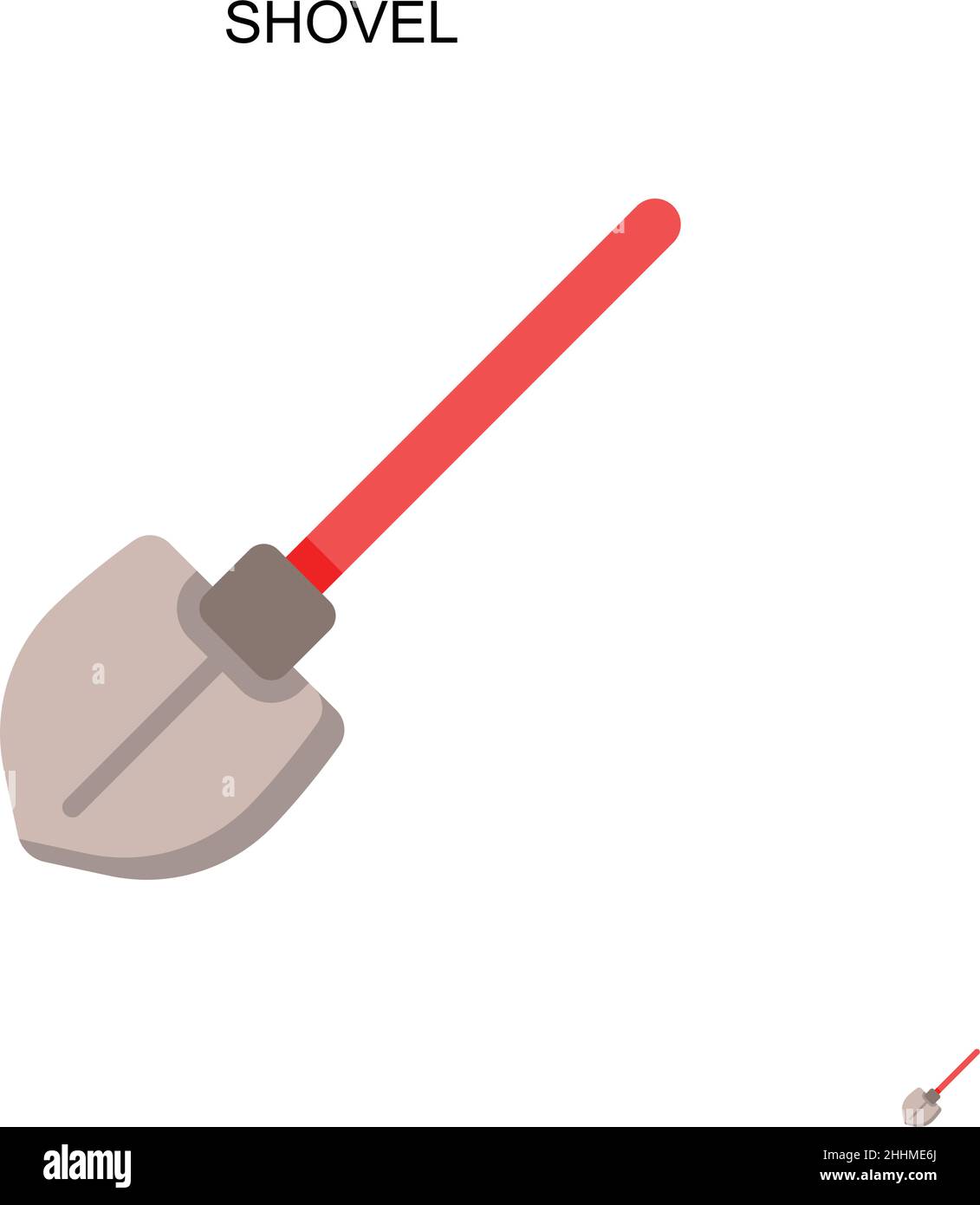 Shovel Simple vector icon.Perfect color modern pictogram on editable ...
