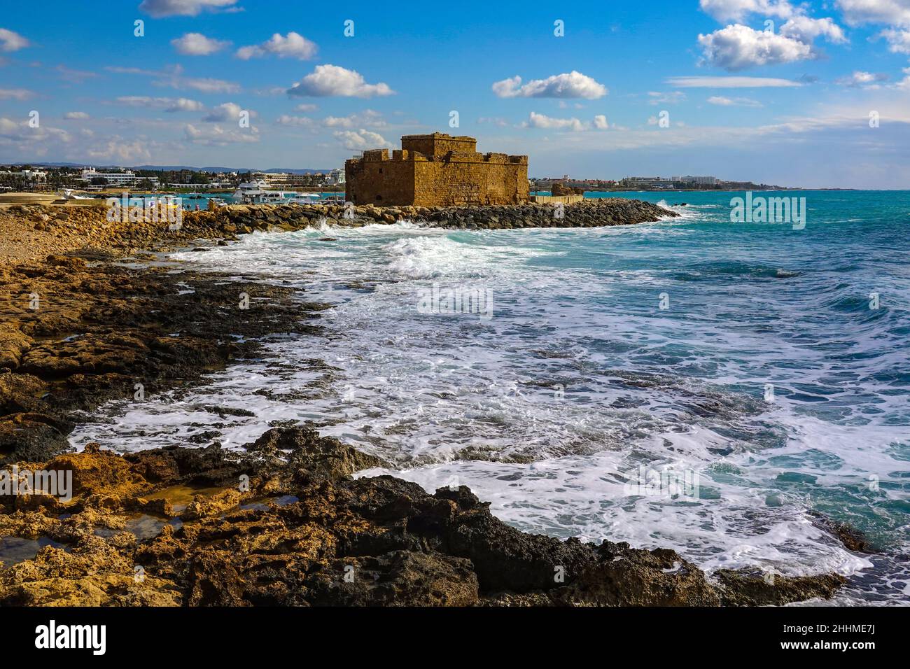 The old castle at the town of Paphos, Pafos, Cyprus, Eastern ...