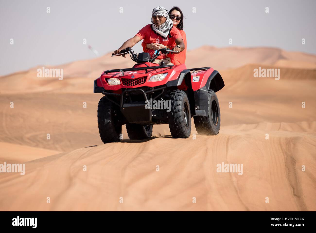 ATV Riding and Dune Bashing on a Desert Safari in Dubai, UAE Stock ...