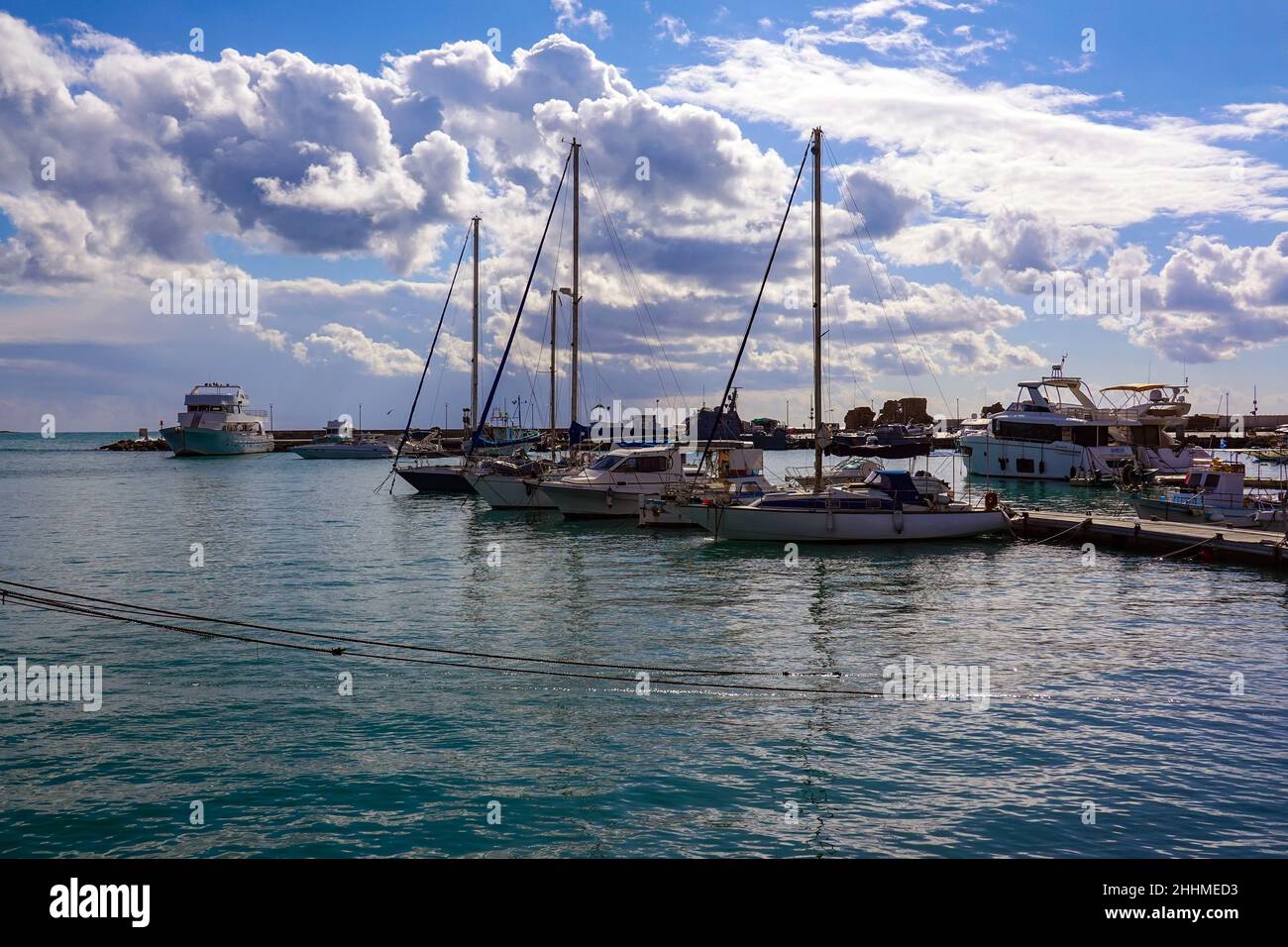 The old town of Paphos, Pafos, Cyprus, Eastern Mediterranean Stock ...