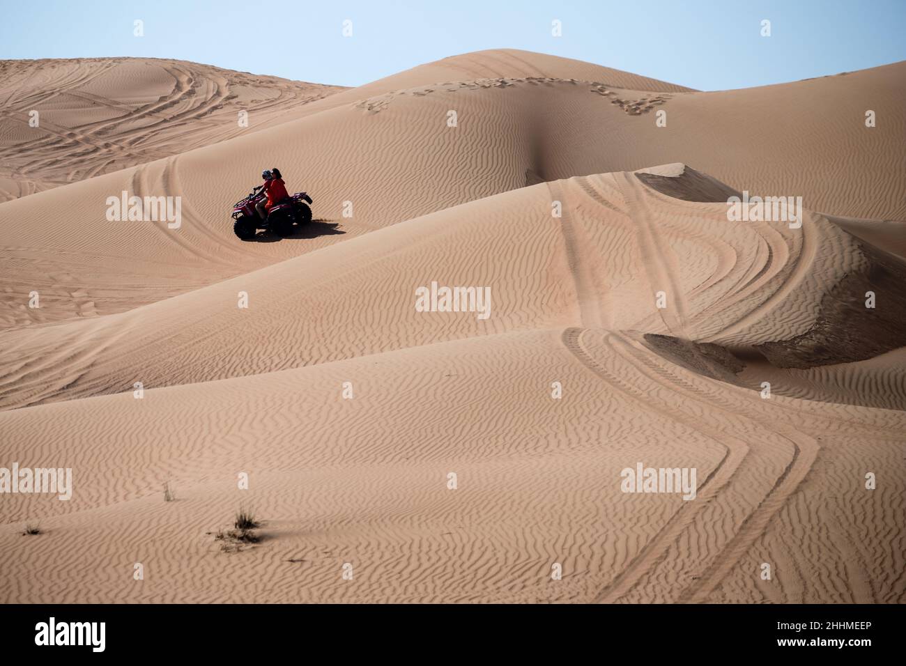 ATV Riding and Dune Bashing on a Desert Safari in Dubai, UAE Stock ...
