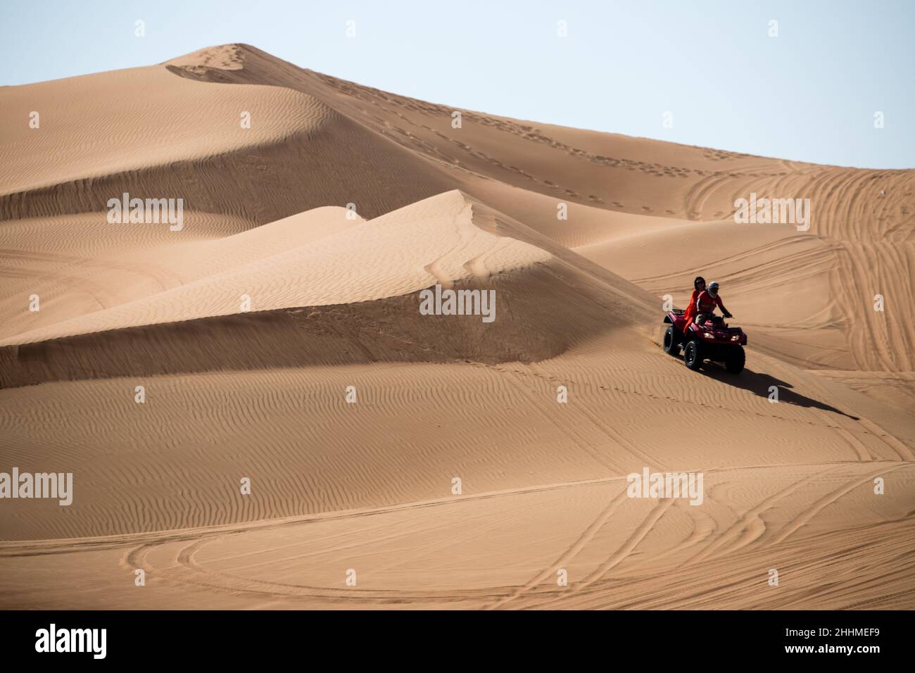 ATV Riding and Dune Bashing on a Desert Safari in Dubai, UAE Stock ...