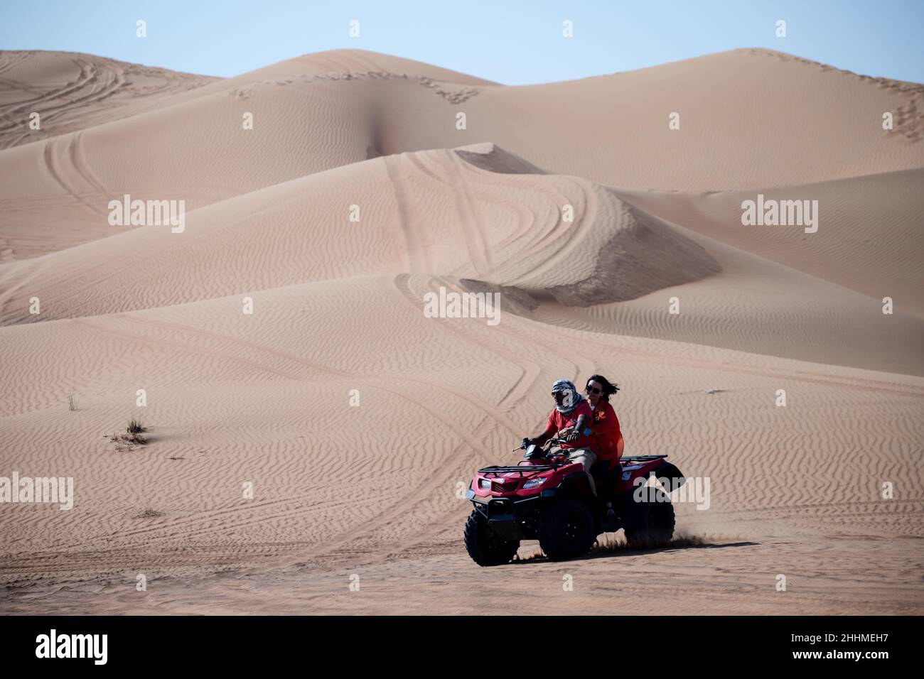 ATV Riding and Dune Bashing on a Desert Safari in Dubai, UAE Stock ...