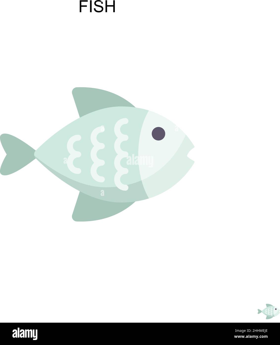 Fish Simple vector icon.Perfect color modern pictogram on editable ...