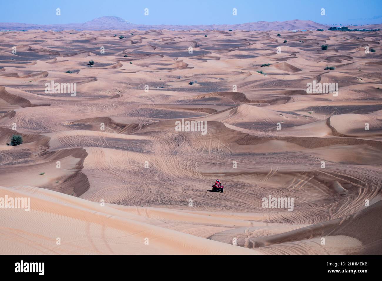 ATV Riding and Dune Bashing on a Desert Safari in Dubai, UAE Stock ...