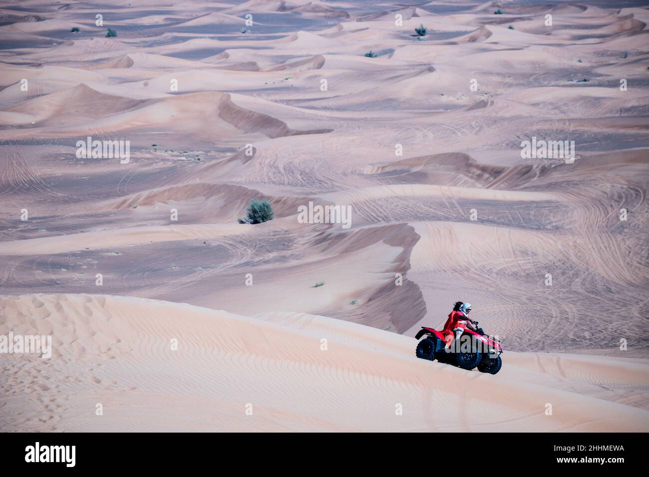 ATV Riding and Dune Bashing on a Desert Safari in Dubai, UAE Stock ...