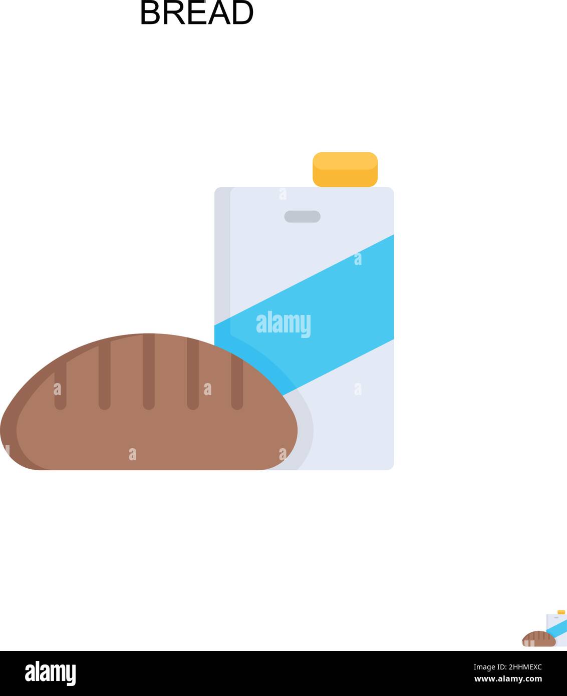 Bread Simple vector icon.Perfect color modern pictogram on editable ...