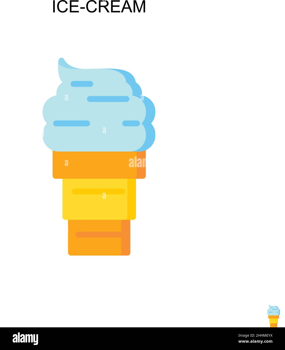 Ice-cream Simple vector icon.Perfect color modern pictogram on editable ...