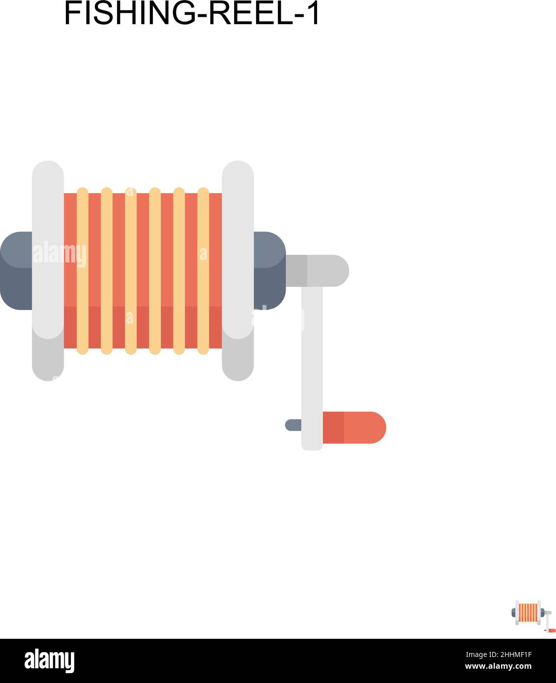 Fishing-reel-1 Simple vector icon.Perfect color modern pictogram on ...