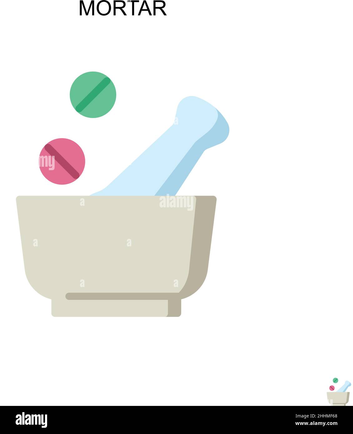 Mortar Simple vector icon.Perfect color modern pictogram on editable ...