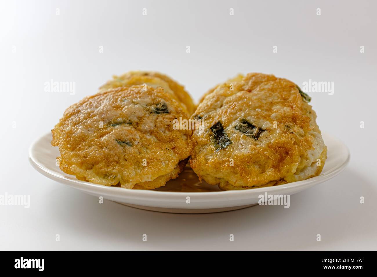 Pork ball on white background Stock Photo - Alamy