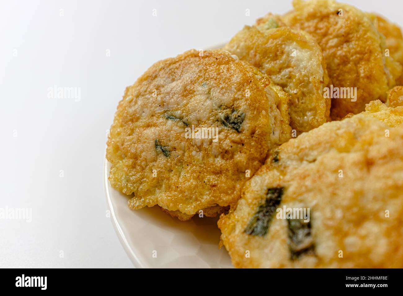 Pork ball on white background Stock Photo - Alamy