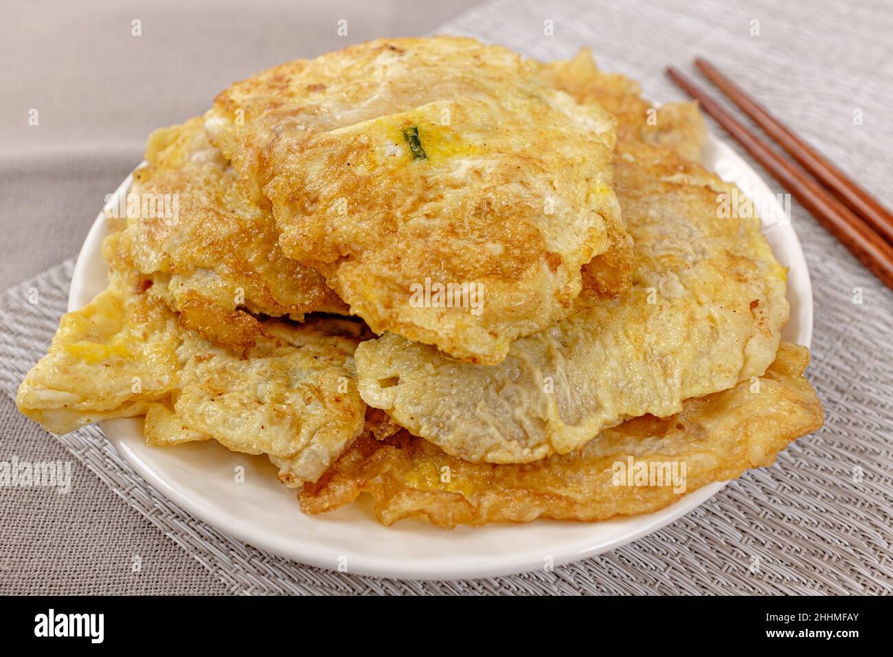Thin pollock, fried food with egg Stock Photo - Alamy