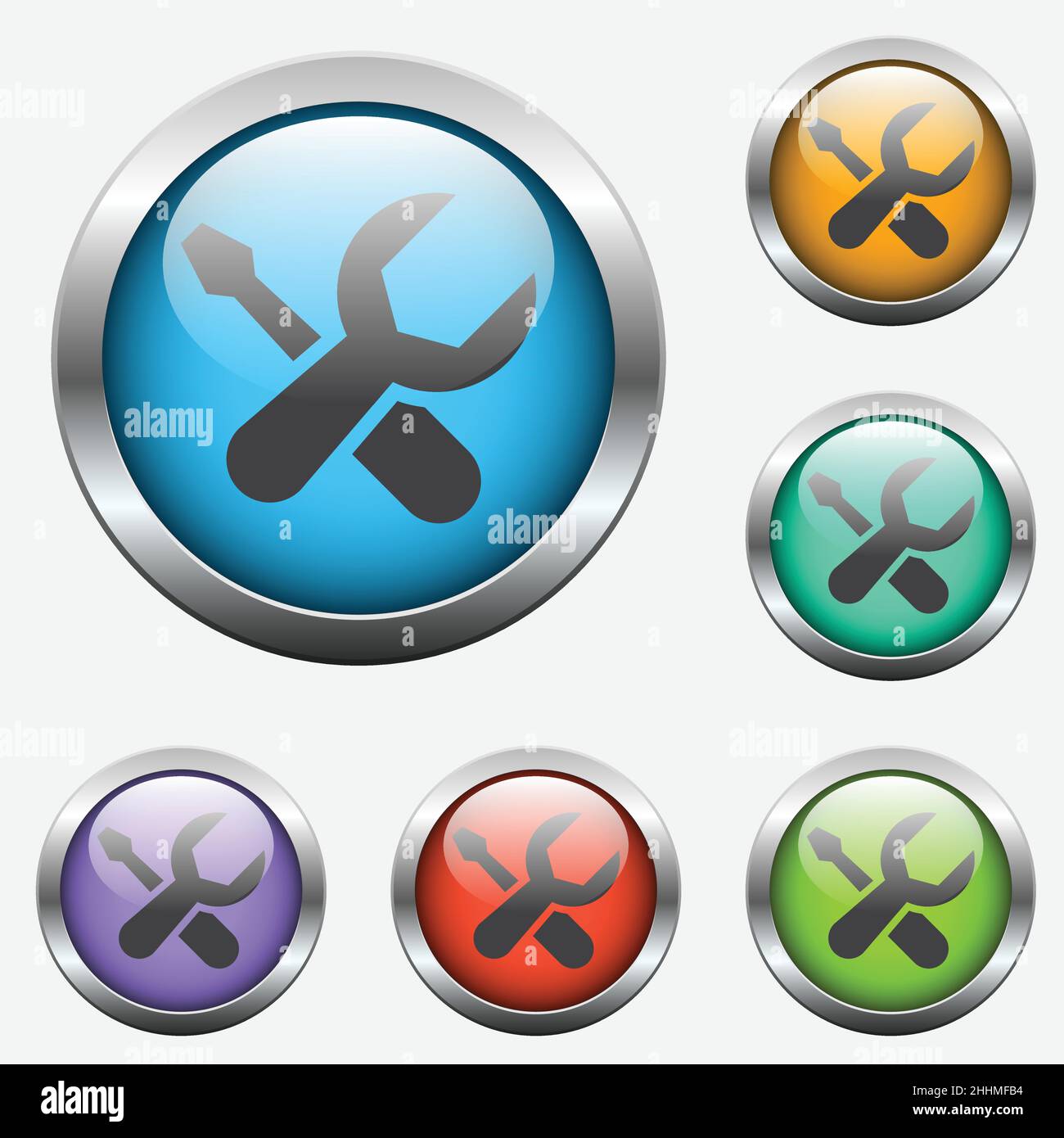 Engineering tools buttons Stock Vector Images - Alamy