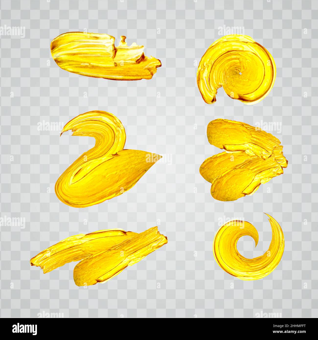 Vector gold paint smear stroke stain set Stock Vector Image & Art - Alamy