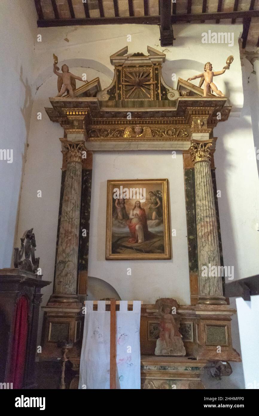 Ancient Village of the Templars, Church of San Pietro, Interior ...