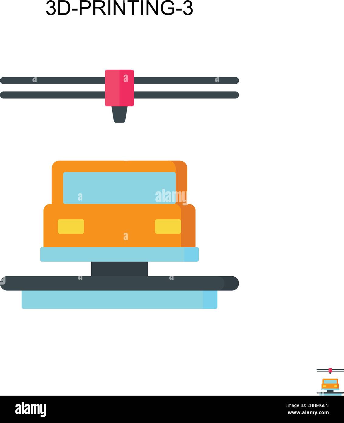 3d-printing-3 Simple vector icon.Perfect color modern pictogram on ...