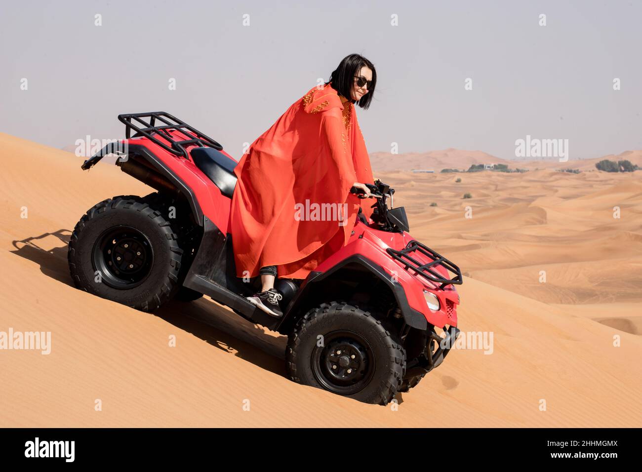 ATV Riding and Dune Bashing on a Desert Safari in Dubai, UAE Stock ...