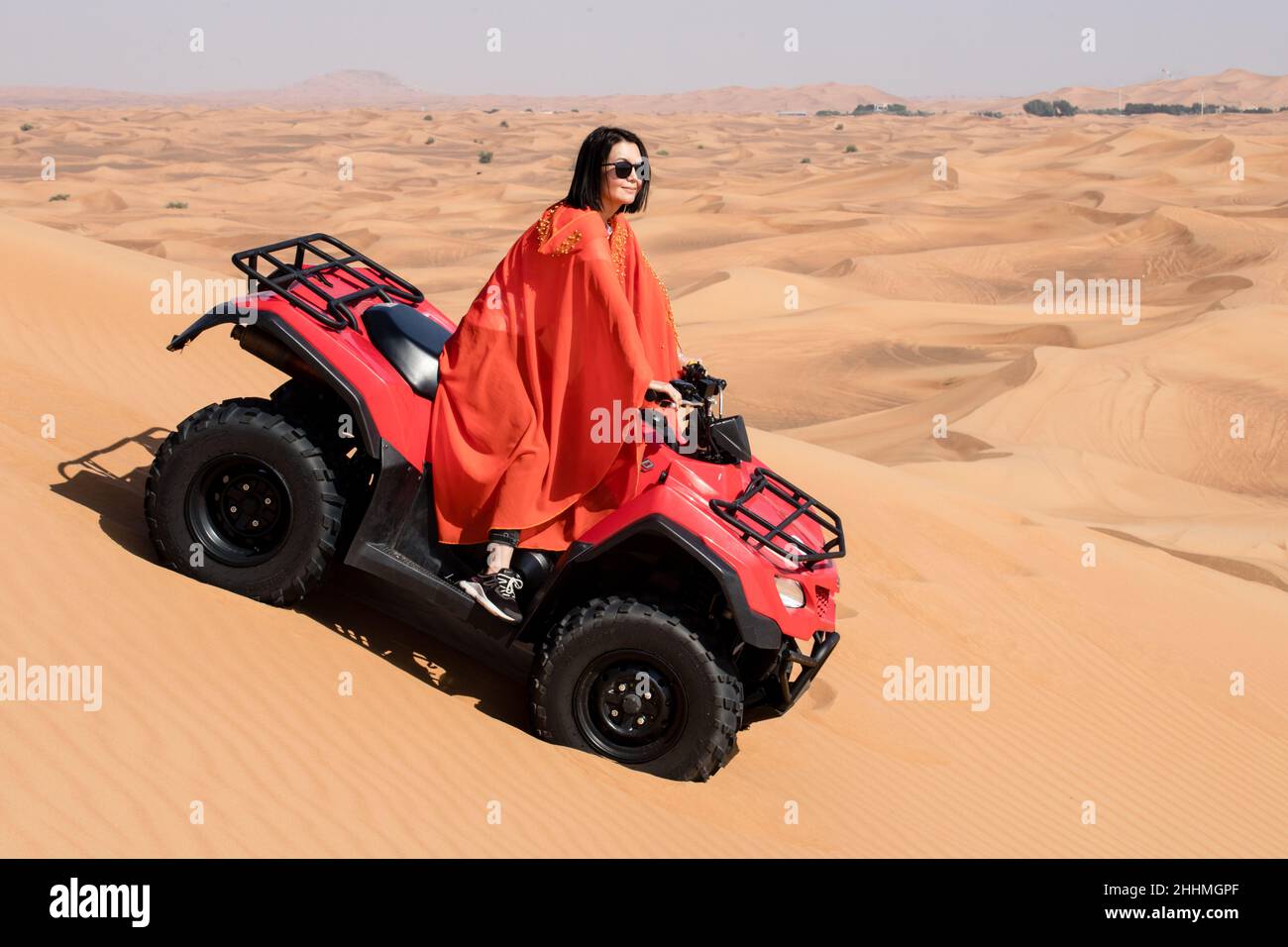 ATV Riding and Dune Bashing on a Desert Safari in Dubai, UAE Stock ...