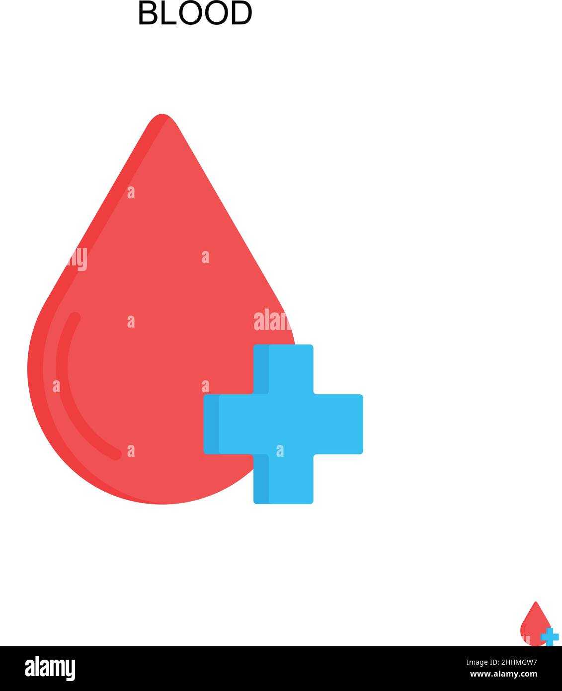 Blood Simple vector icon.Perfect color modern pictogram on editable ...