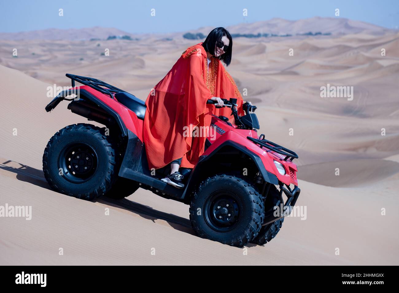 ATV Riding and Dune Bashing on a Desert Safari in Dubai, UAE Stock ...