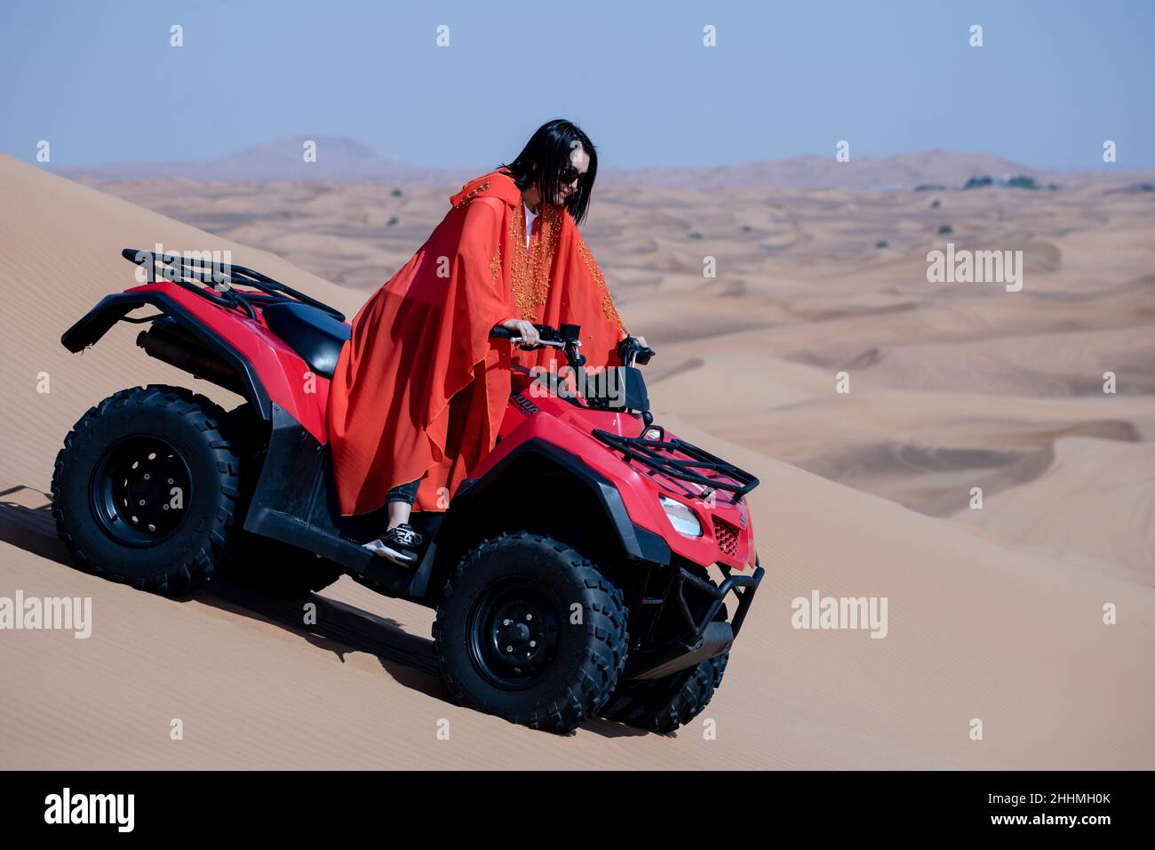 ATV Riding and Dune Bashing on a Desert Safari in Dubai, UAE Stock ...