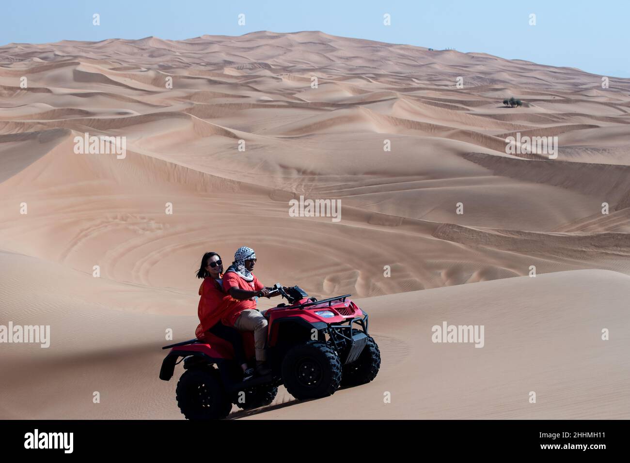 ATV Riding and Dune Bashing on a Desert Safari in Dubai, UAE Stock ...