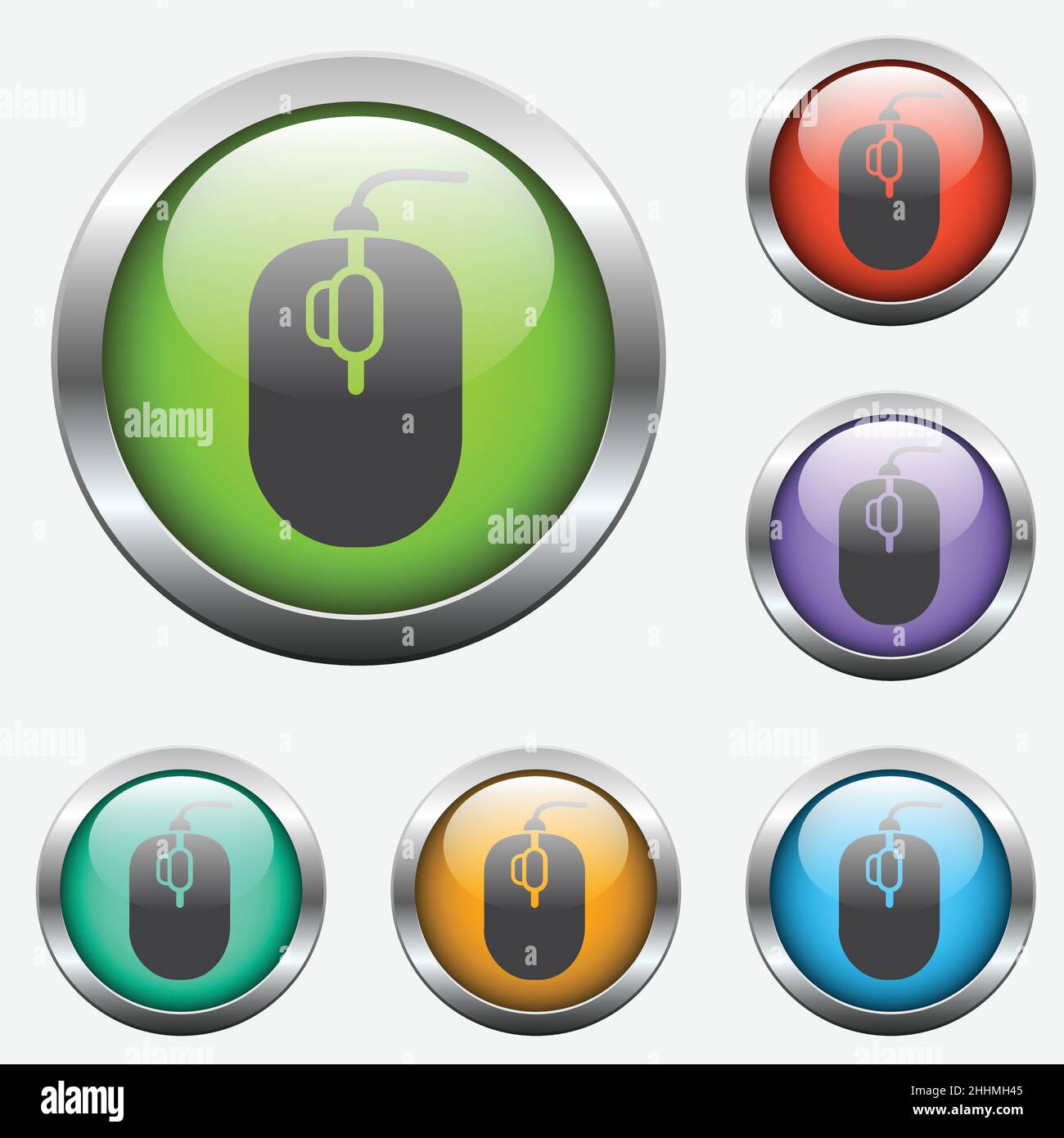 computer mouse glass buttons Stock Vector Image & Art - Alamy