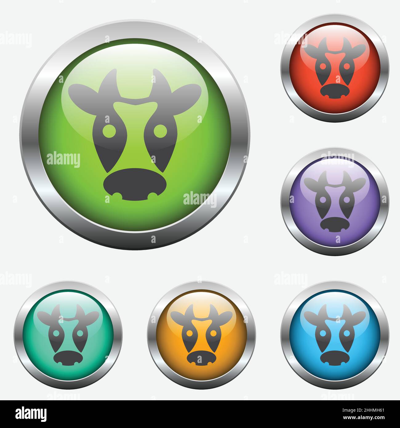 cow glass buttons Stock Vector Image & Art - Alamy