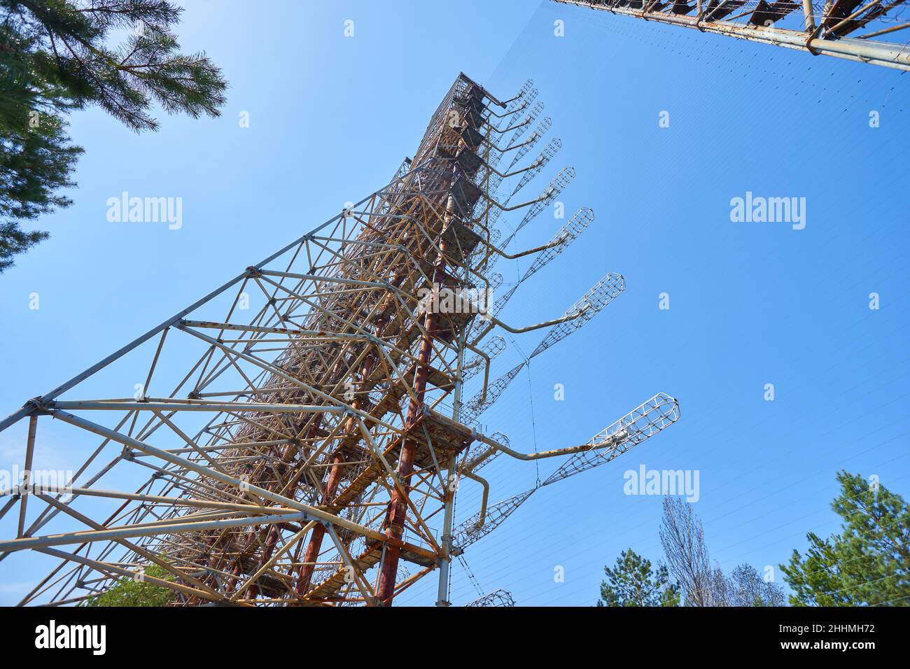 military secret object antenna radar Doug in Chernobyl in Ukraine Stock ...