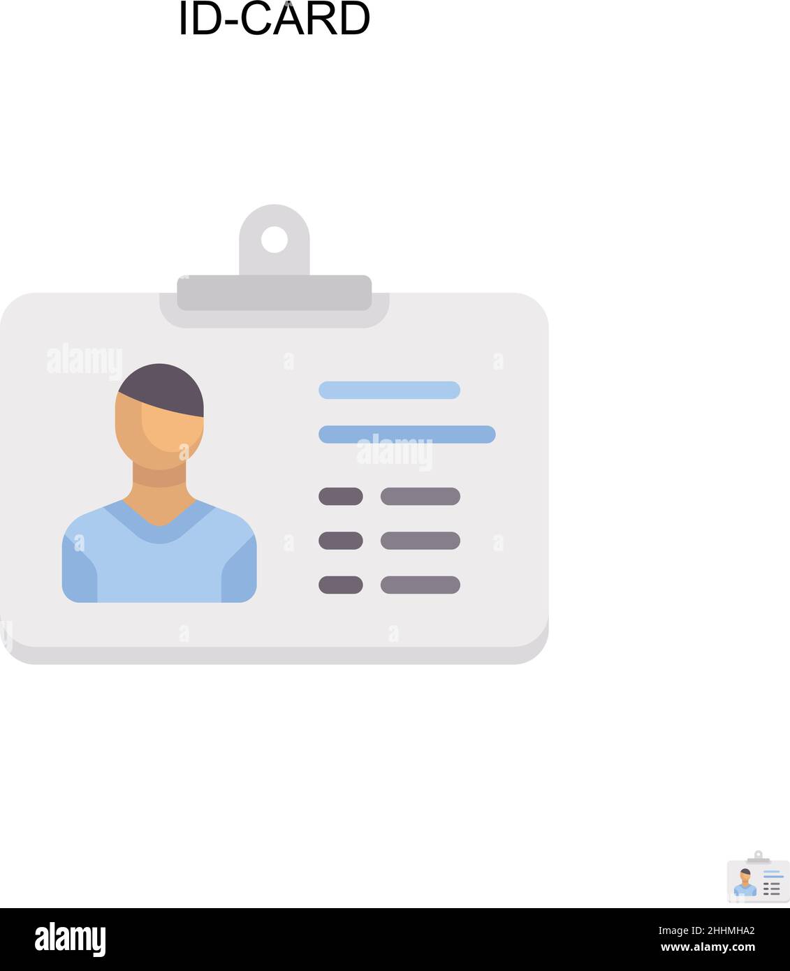 Id-card Simple vector icon.Perfect color modern pictogram on editable ...