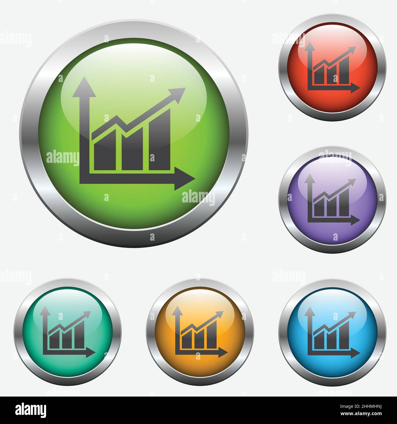graph glass buttons Stock Vector Image & Art - Alamy