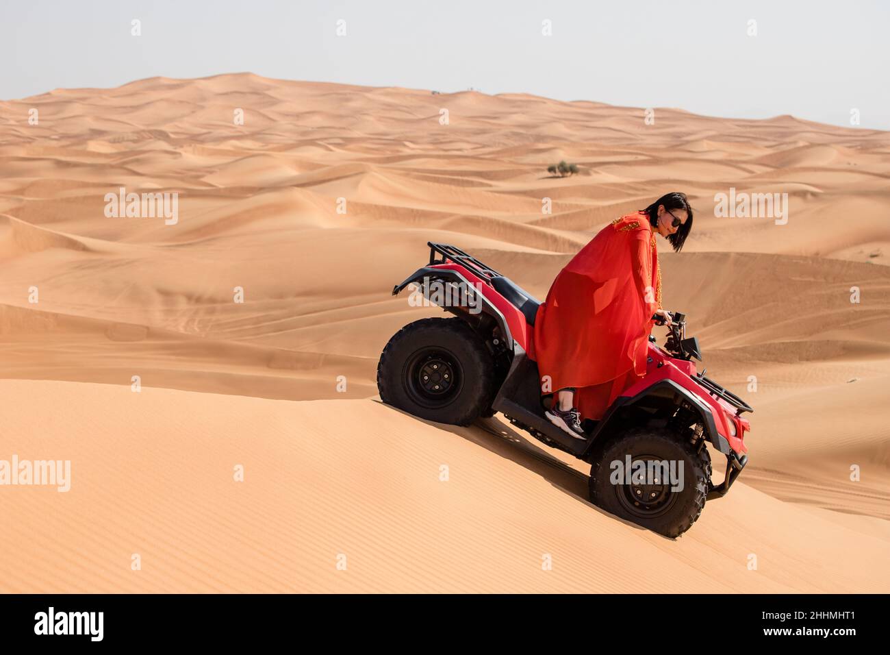 ATV Riding and Dune Bashing on a Desert Safari in Dubai, UAE Stock ...