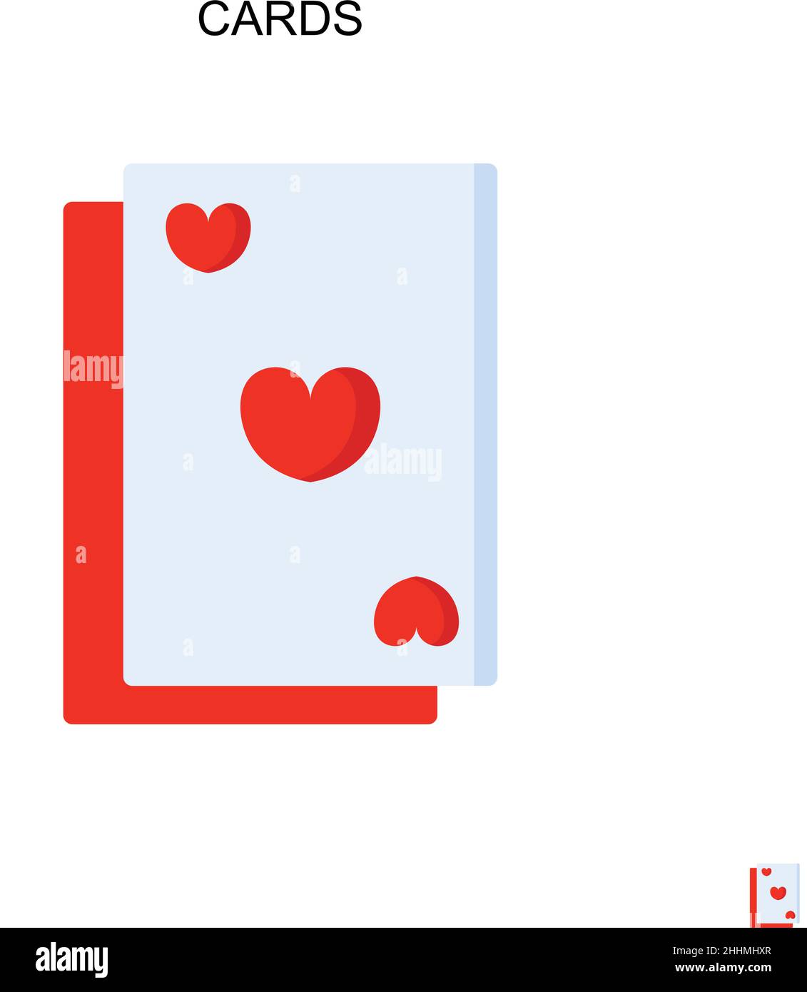 Cards Simple vector icon.Perfect color modern pictogram on editable ...