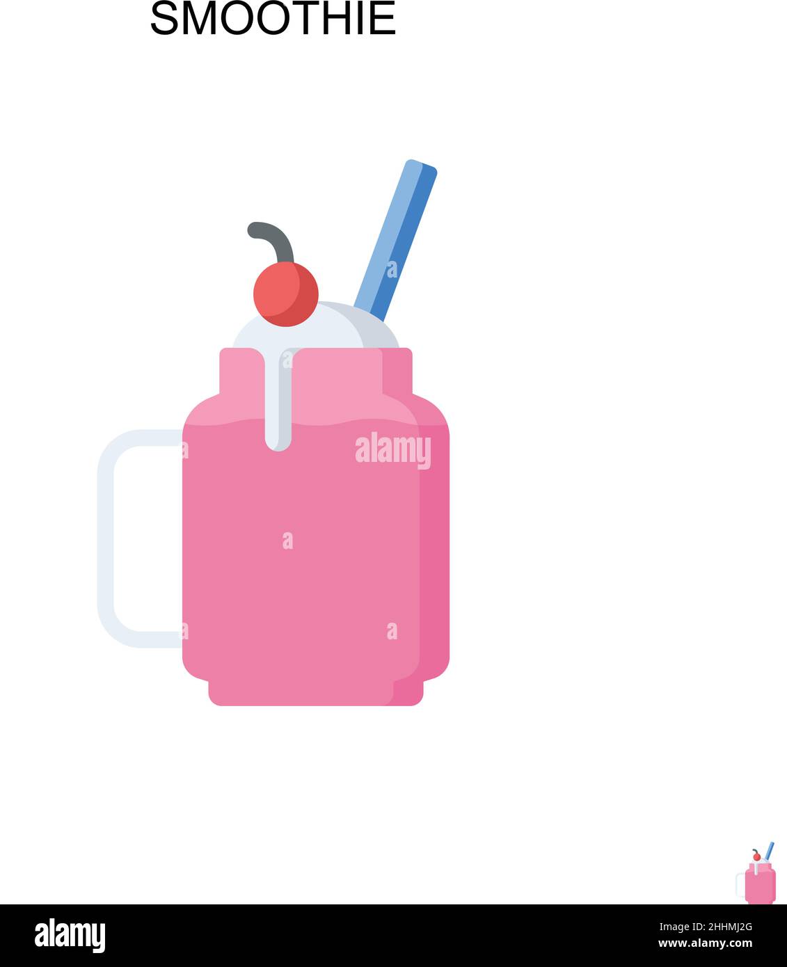 Smoothie Simple vector icon.Perfect color modern pictogram on editable ...