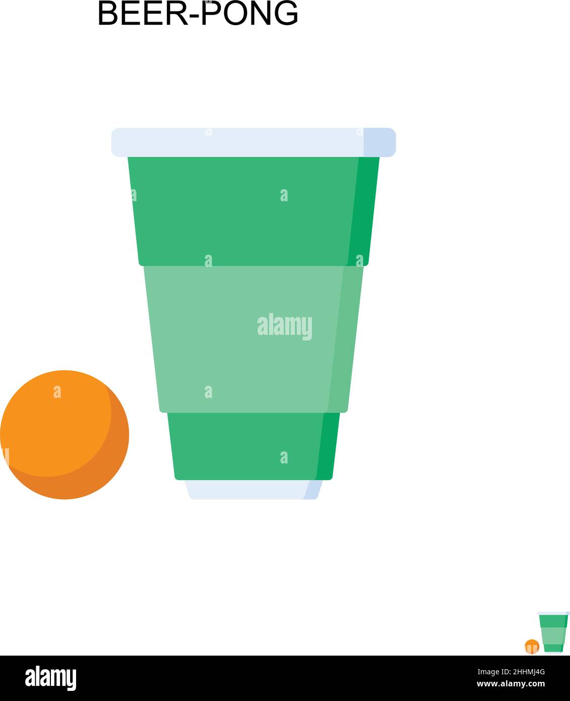 Beer-pong Simple vector icon.Perfect color modern pictogram on editable ...