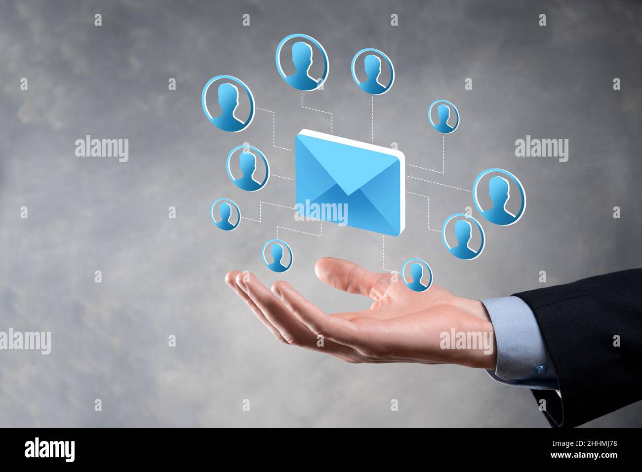 Email and user icon,sign,symbol marketing or newsletter concept ...