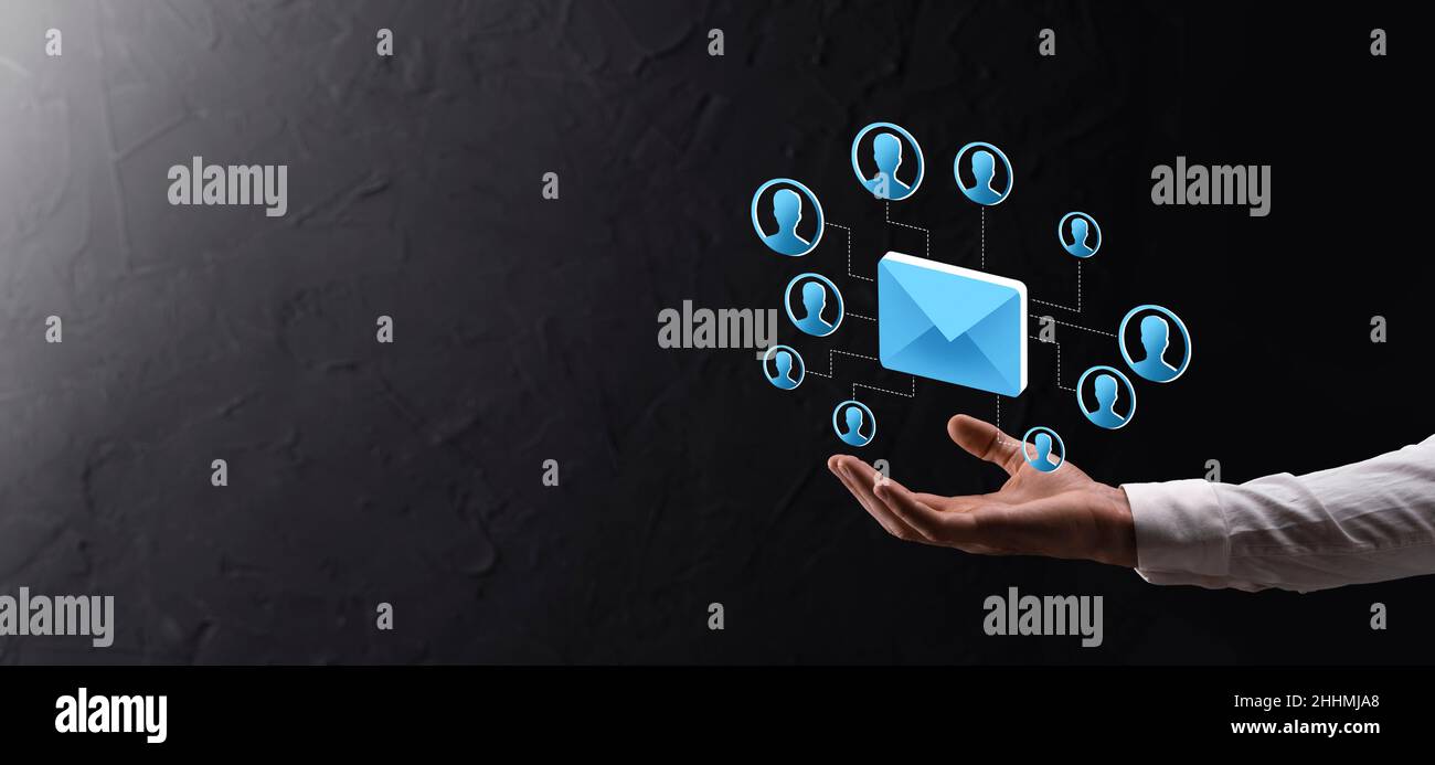 Email and user icon,sign,symbol marketing or newsletter concept ...